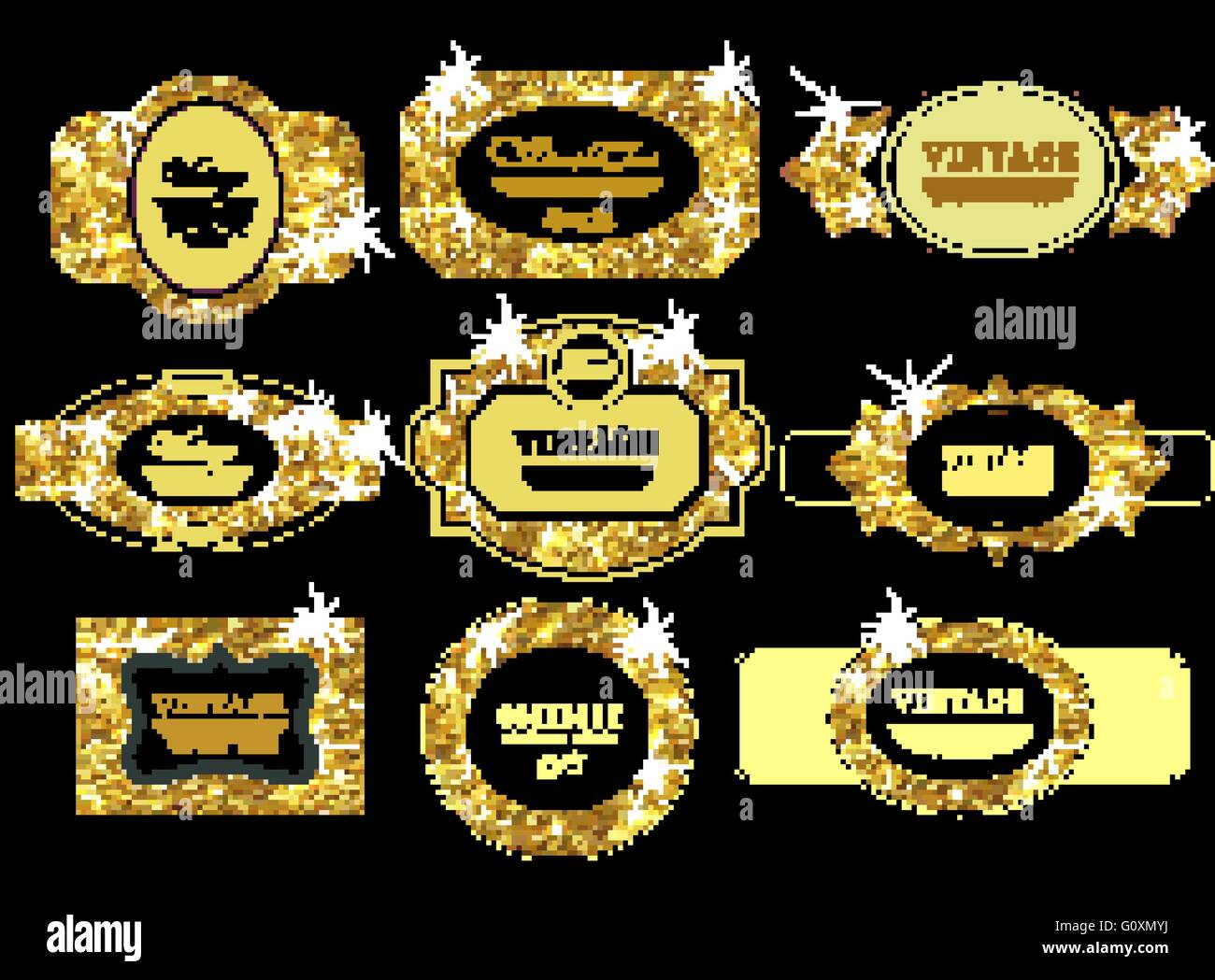 Label and frame of gold Stock Vector Image & Art - Alamy