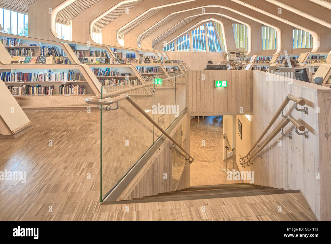 The large communal public building, the Vennesla Library, a library ...