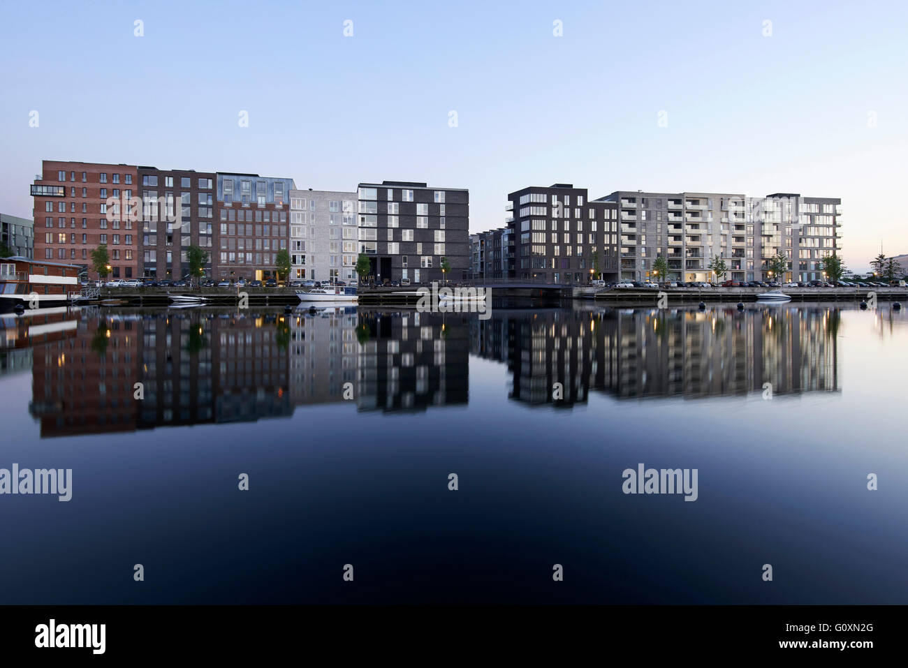 Sluseholmen, an artificial peninsula in the South Harbour of Copenhagen ...