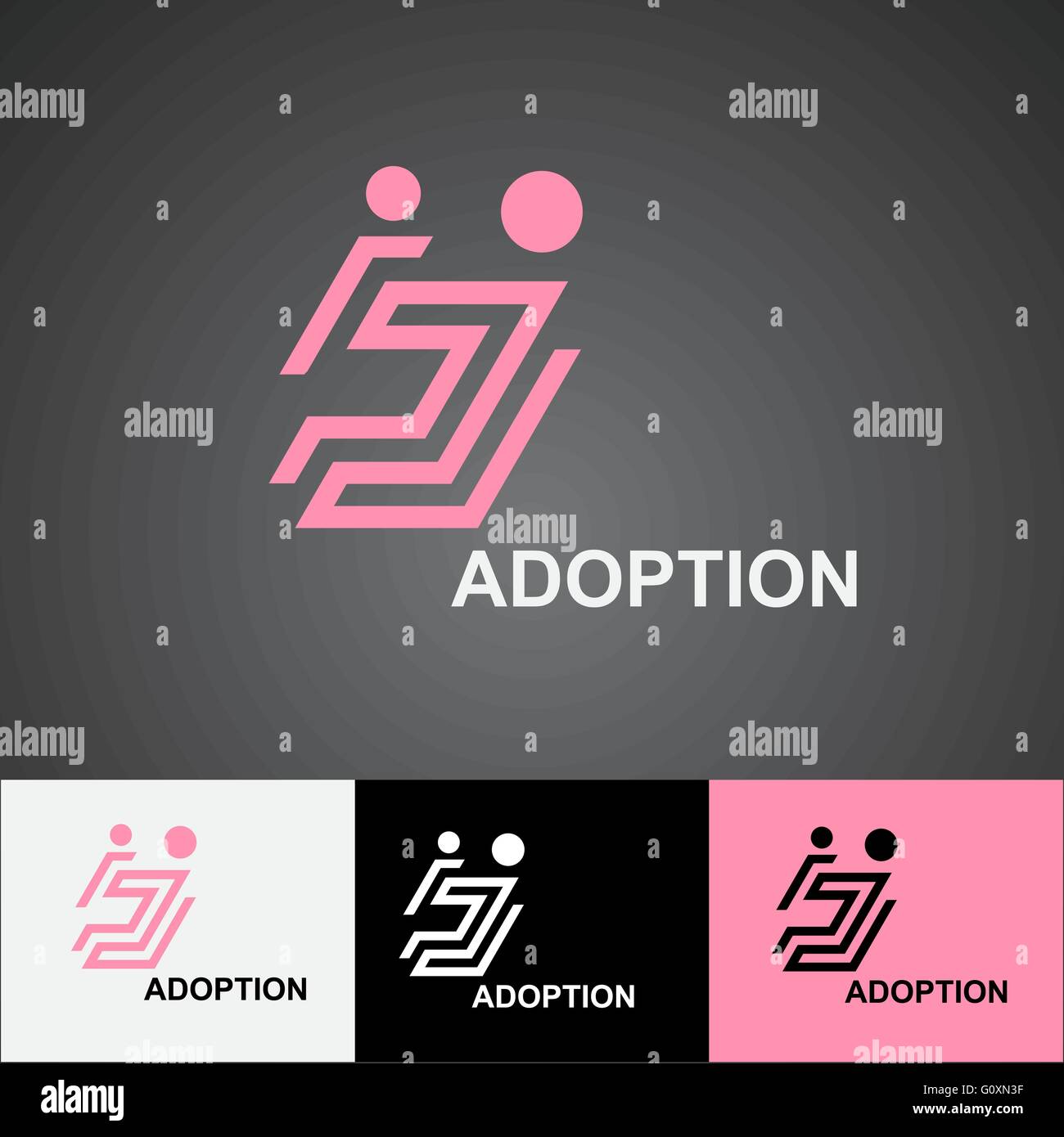 Adoption icon flat sign Stock Vector Images - Alamy