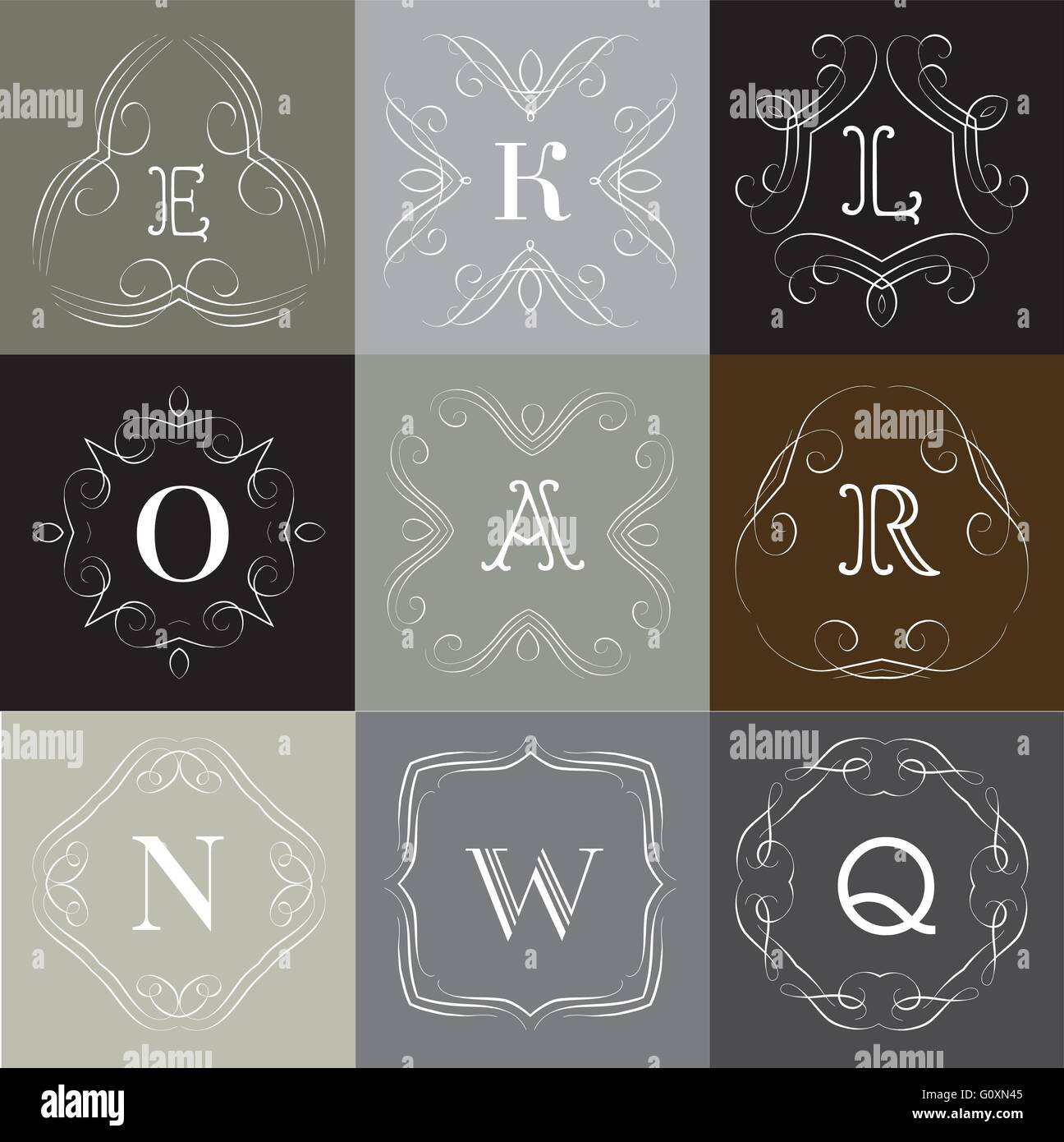 Monogram logo template Stock Vector Image & Art - Alamy