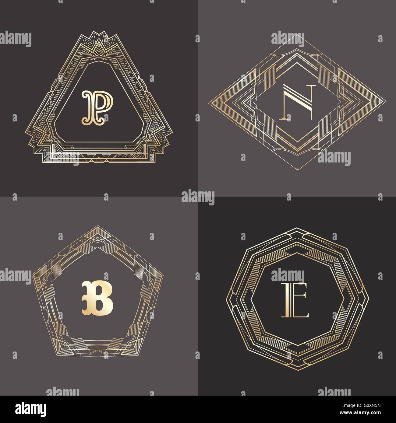 Monogram logo template Stock Vector Image & Art - Alamy