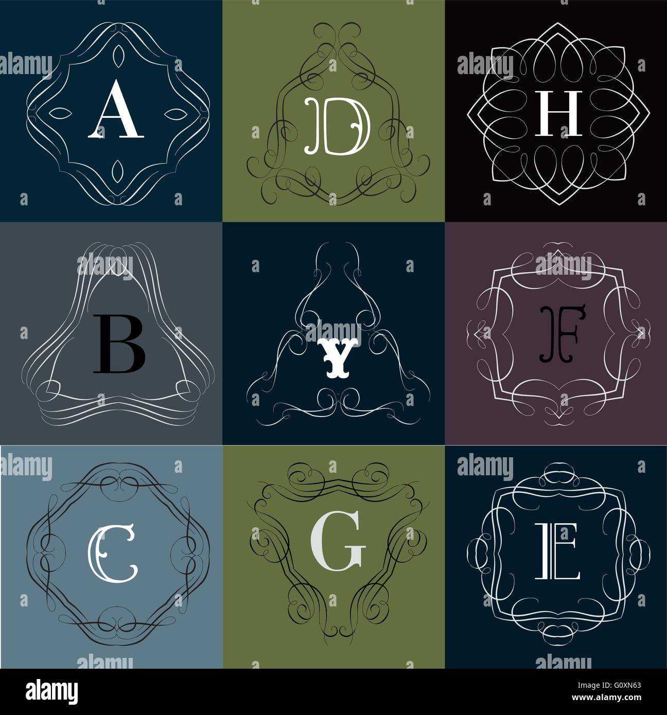 Monogram logo template Stock Vector Image & Art - Alamy