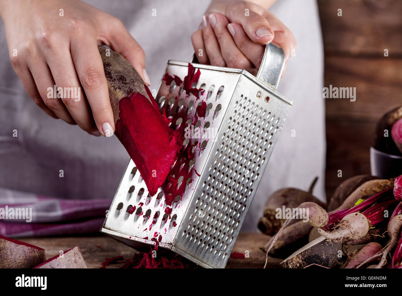 Grating beetroot hi-res stock photography and images - Alamy