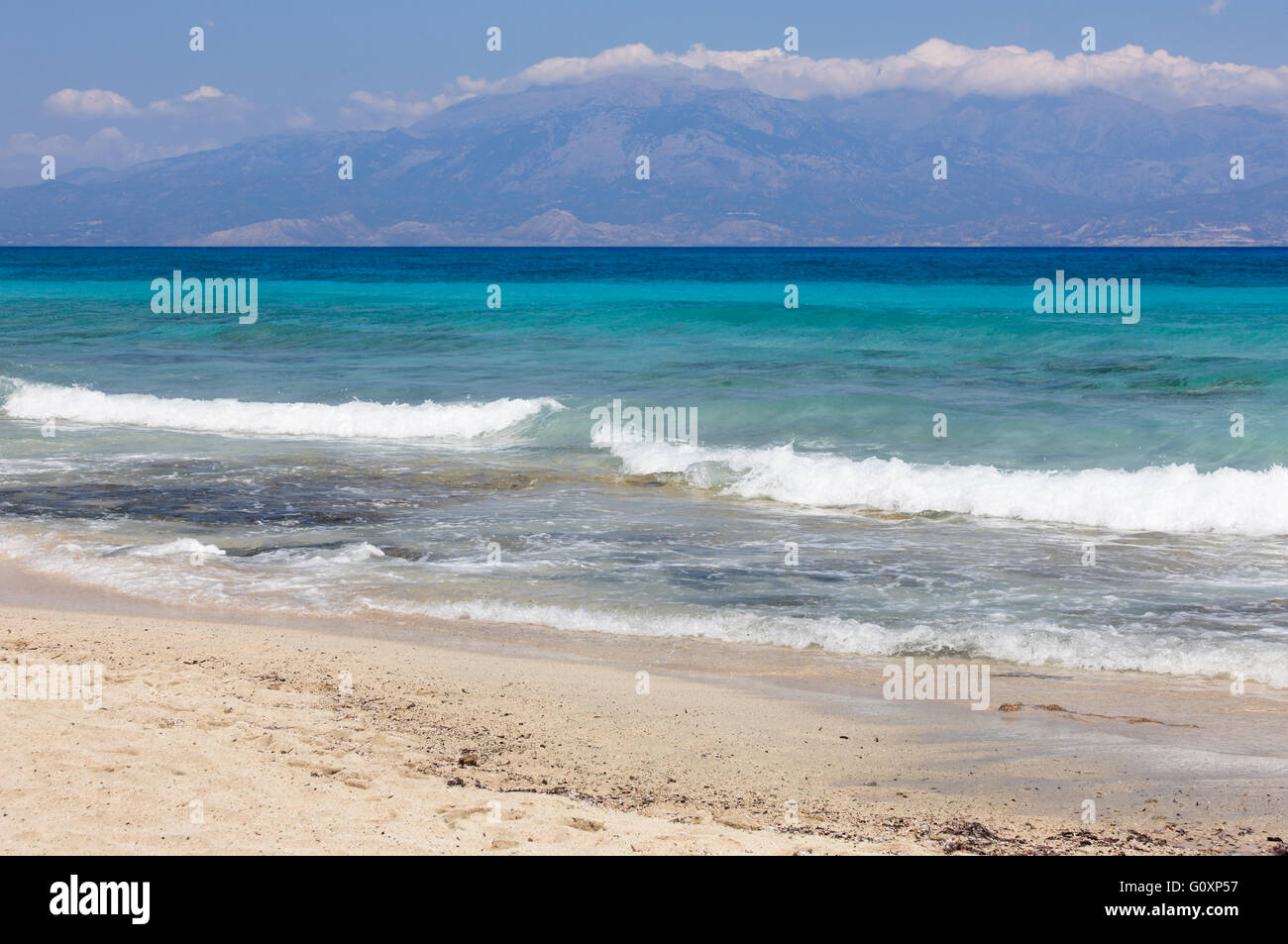 Chrysi island beach near Crete. Greece. Horizontal Stock Photo - Alamy