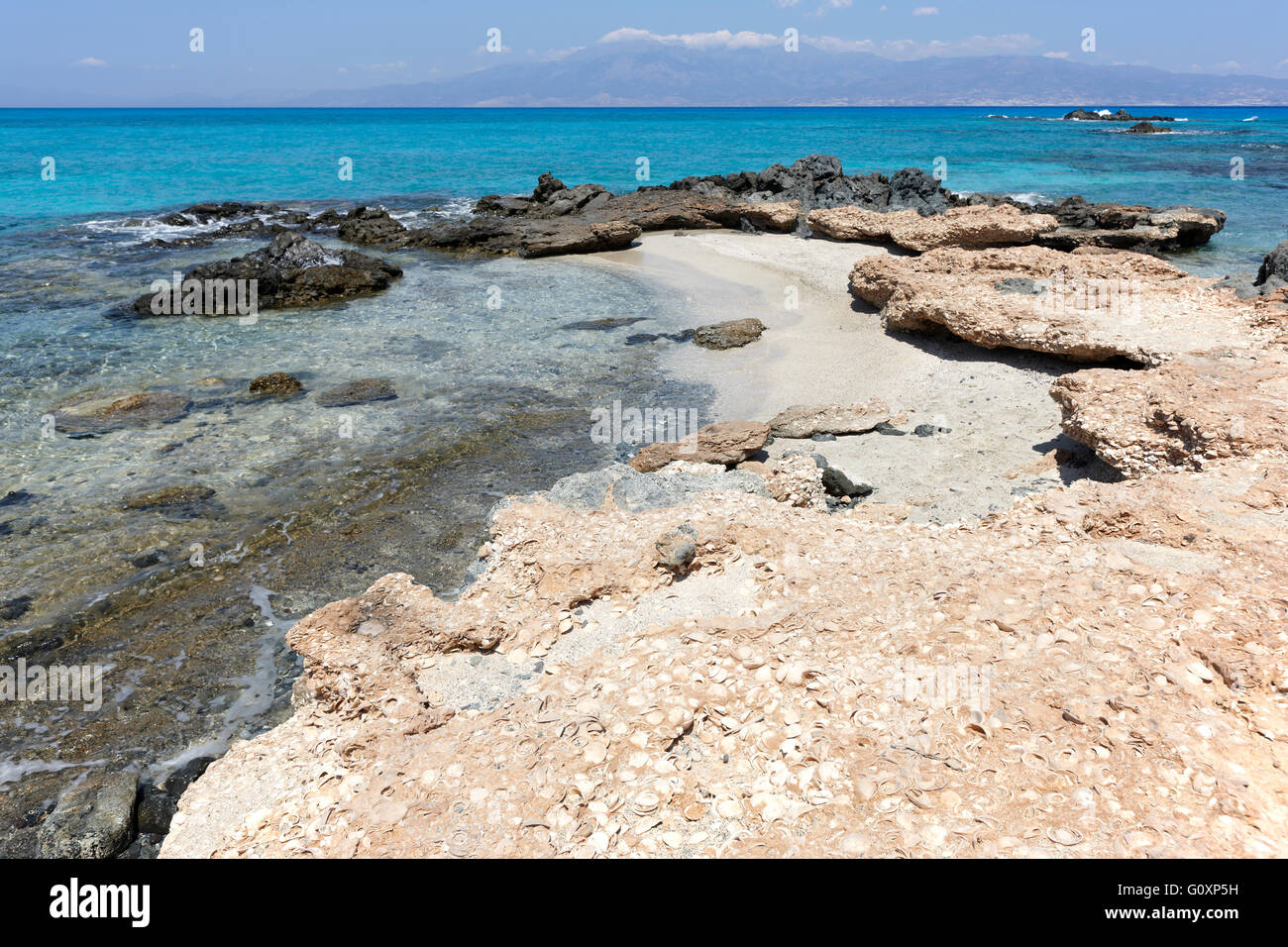 Chrysi island beach near Crete. Greece. Horizontal Stock Photo - Alamy