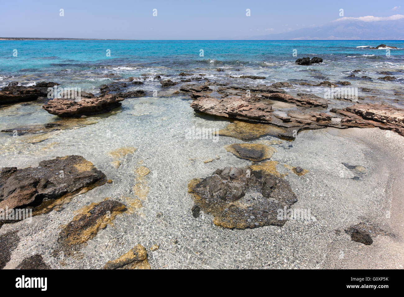 Chrysi beach crete hi-res stock photography and images - Alamy