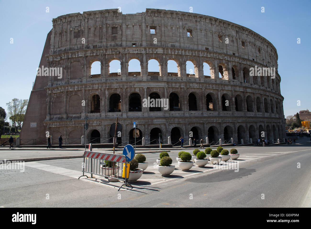 The Colosseum known as the Flavian Amphitheatre is an oval amphitheatre ...