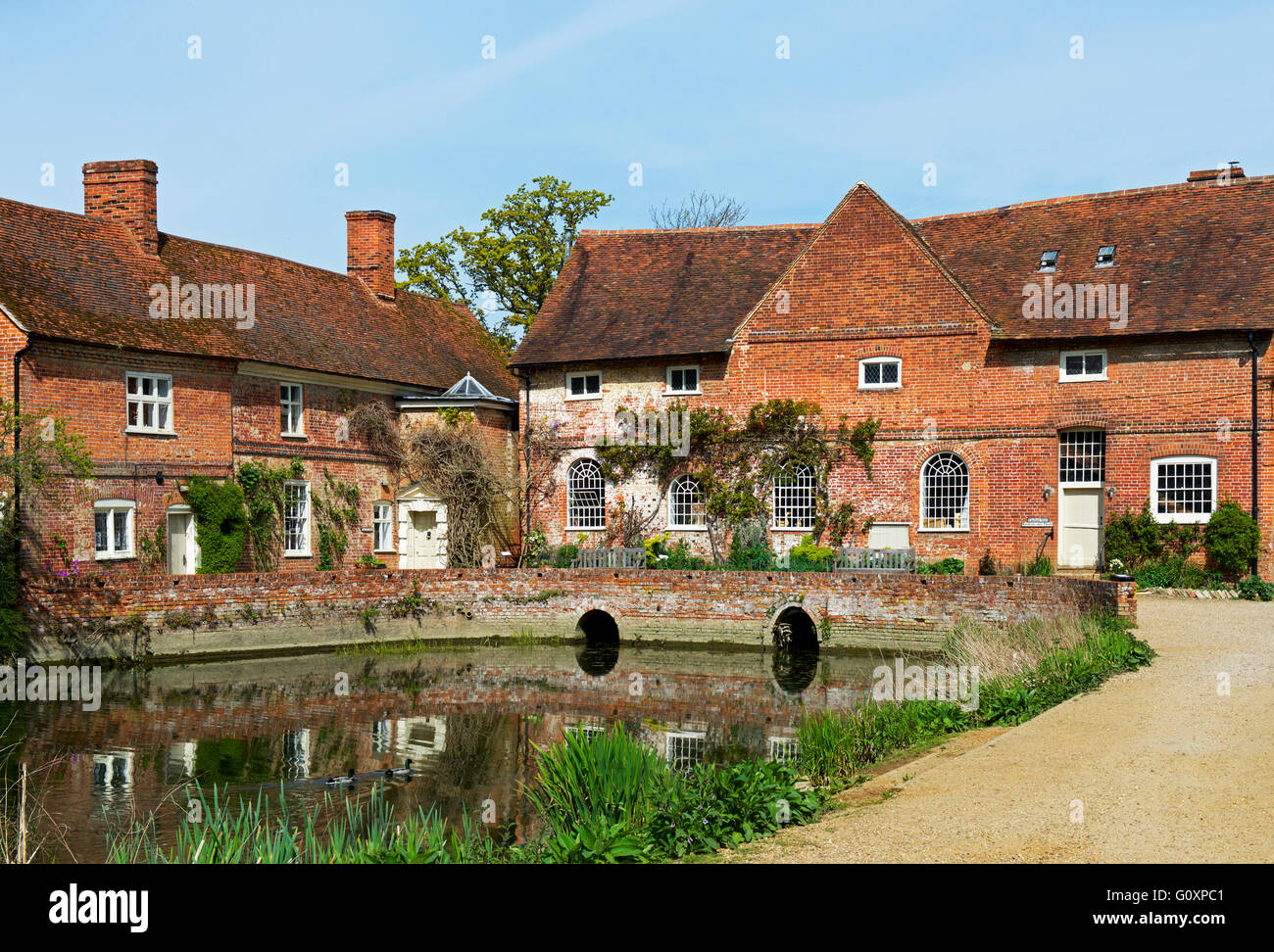 Flatford Mill, a National Trust property at Flatford, Essex, England UK ...