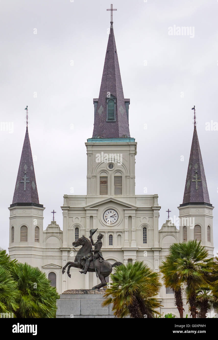 St. Louis Cathedral at Jackson Square New Orleans Stock Photo - Alamy
