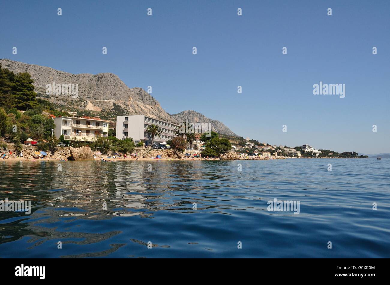 View of Biokovo mountain from sea at Podgora, Croatia Stock Photo - Alamy