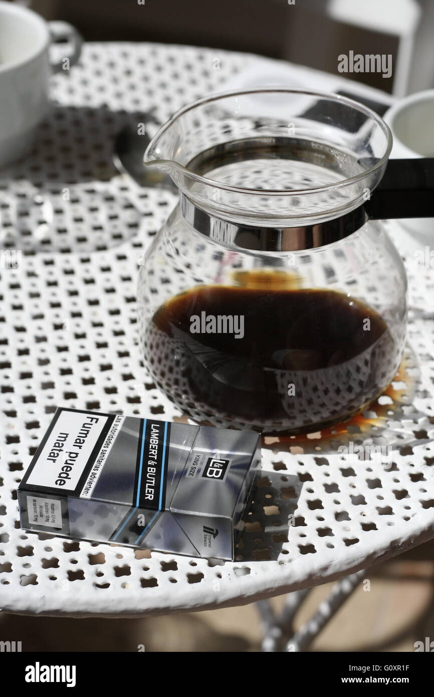 Cigarettes and coffee hi-res stock photography and images - Alamy