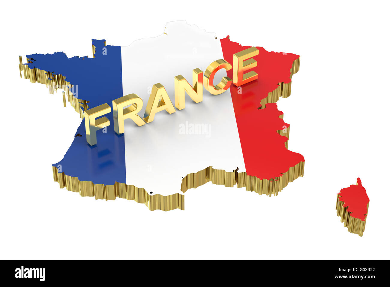 France map illustration Cut Out Stock Images & Pictures - Alamy