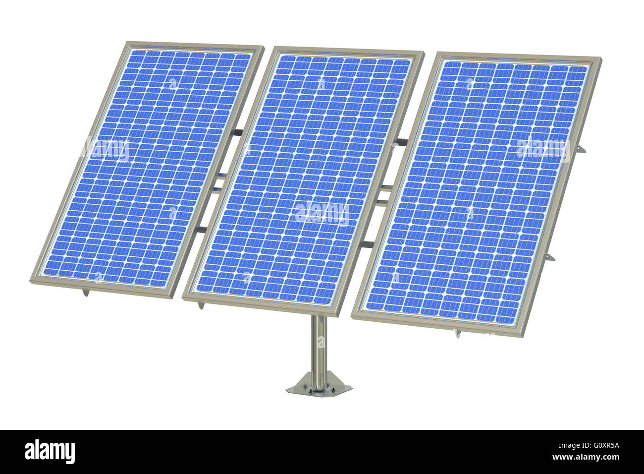 Solar Panels, 3D rendering isolated on white background Stock Photo - Alamy