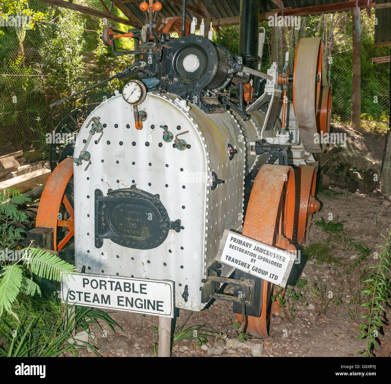 MILLWOOD, SOUTH AFRICA - MARCH 4, 2016: A portable steam engine at the ...