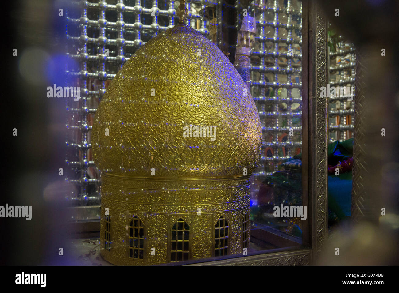 Hussain Tekri, The Golden Dome Inside The Shrine Stock Photo - Alamy