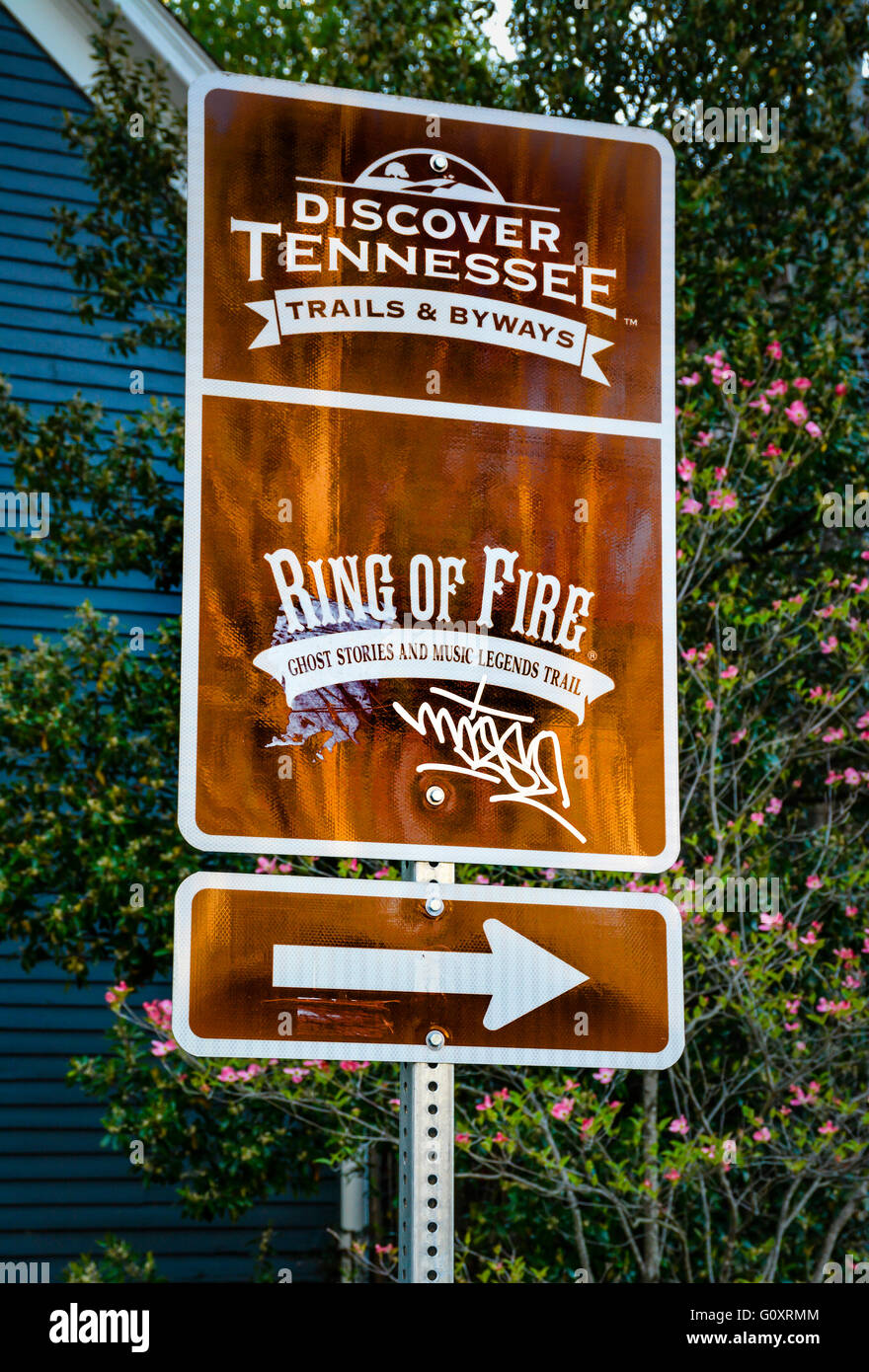 Discover Tennessee Trails & Byways Ring of Fire, sign blazes with Ghost ...