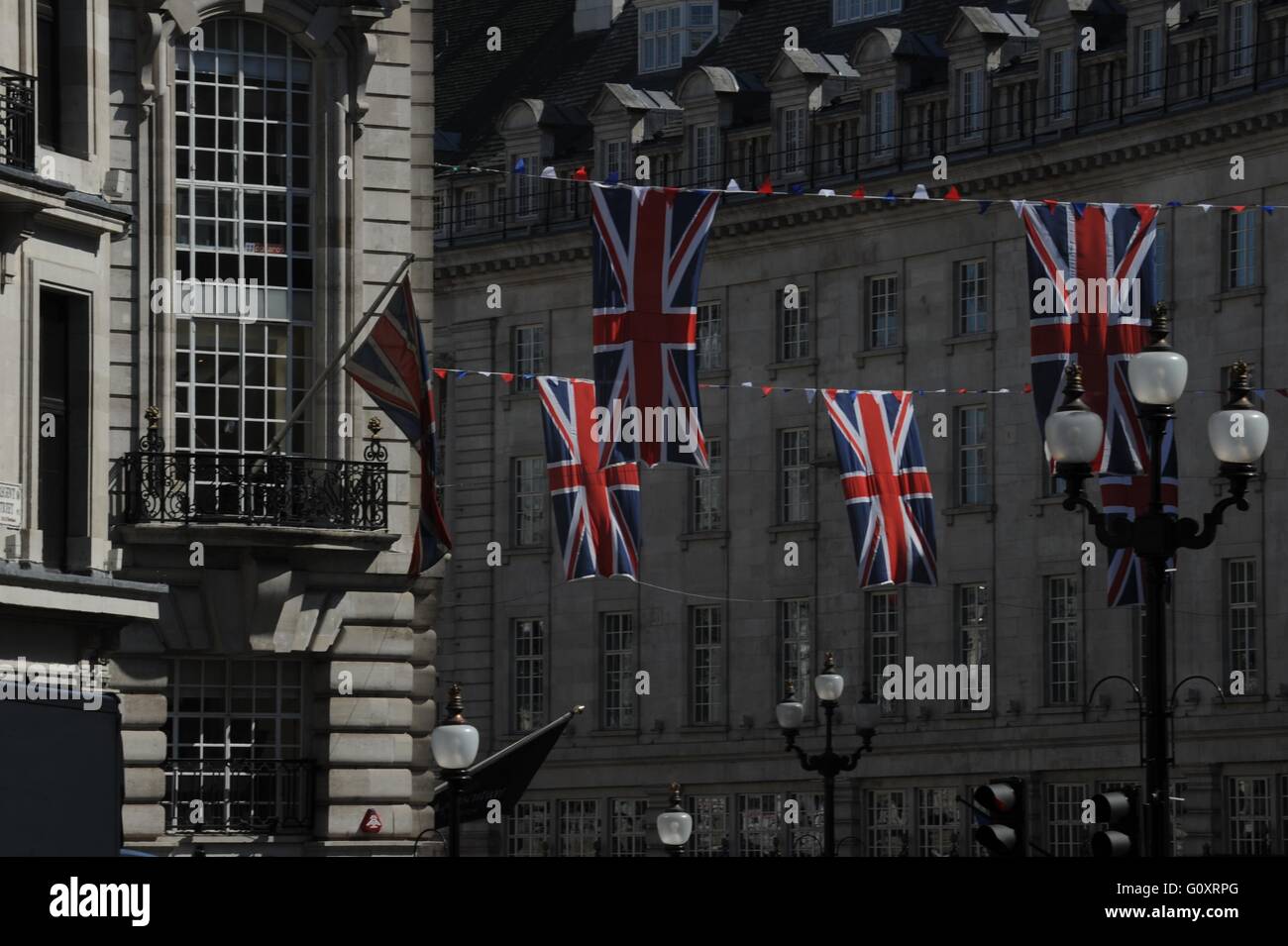 Regents street, Union Jack Stock Photo - Alamy