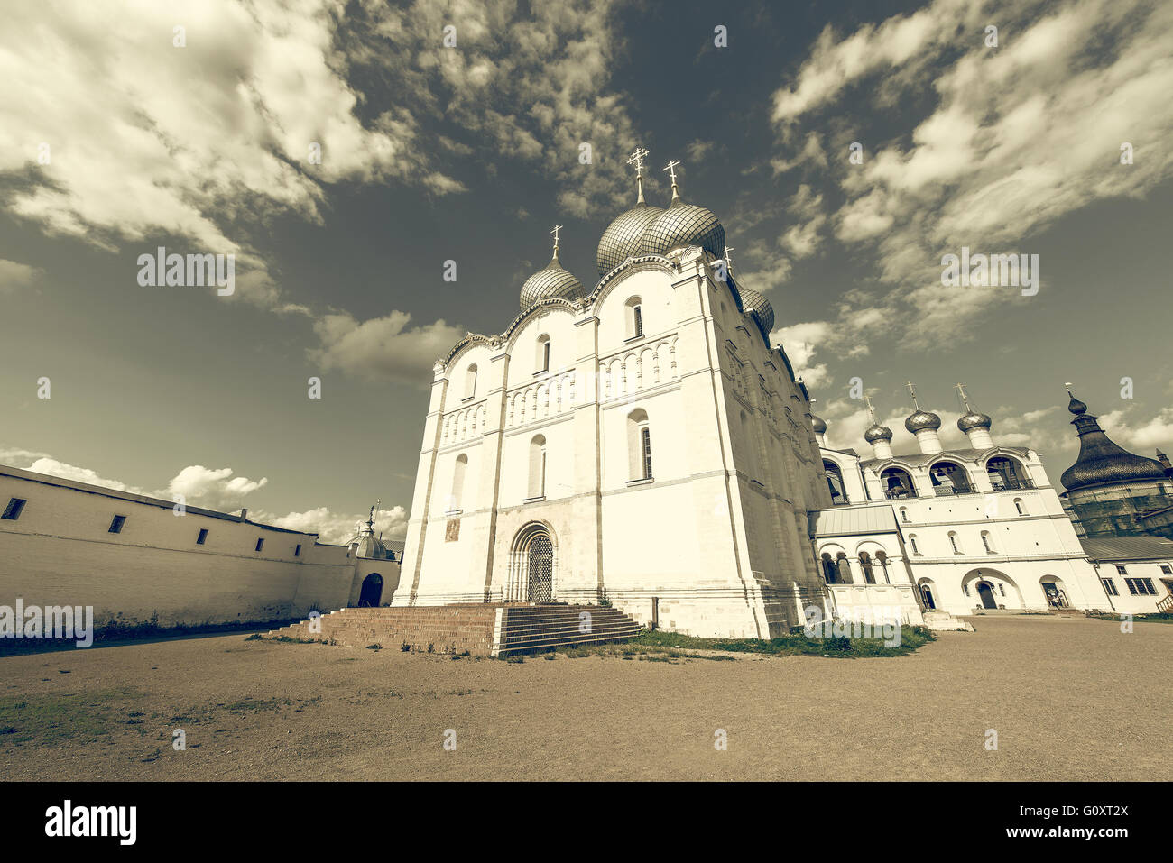 Orthodox churches by the Kremlin. Rostov Stock Photo - Alamy