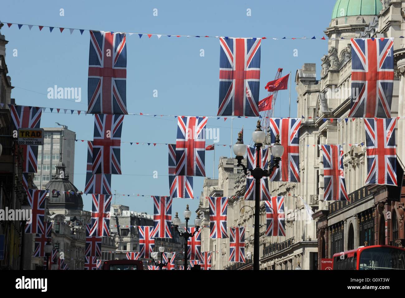 Regents street, Union Jack Stock Photo - Alamy