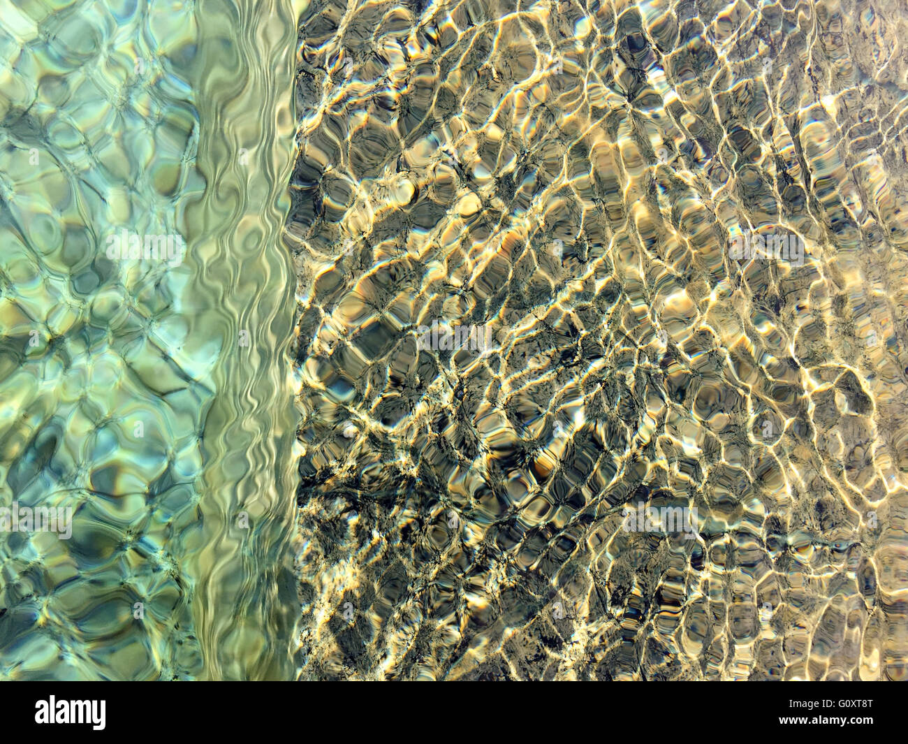 Detail image of crystal clear water in a marble pool in Greece Stock ...