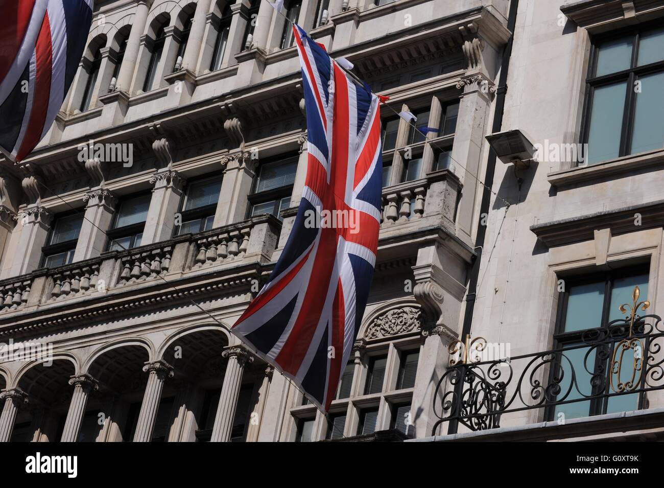 Regents street, Union Jack Stock Photo - Alamy
