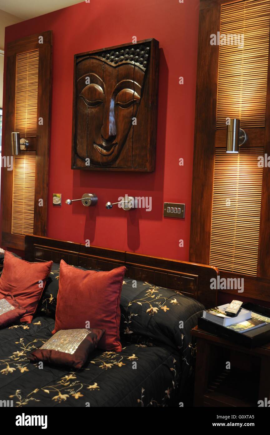 London hotel room with eastern theme interior design Stock Photo - Alamy