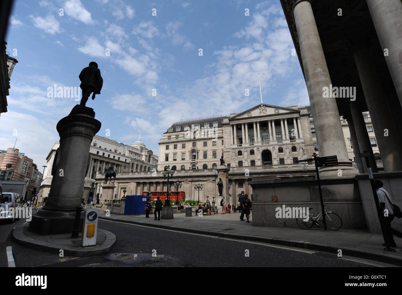 Bank of England, Royal exchange Stock Photo - Alamy