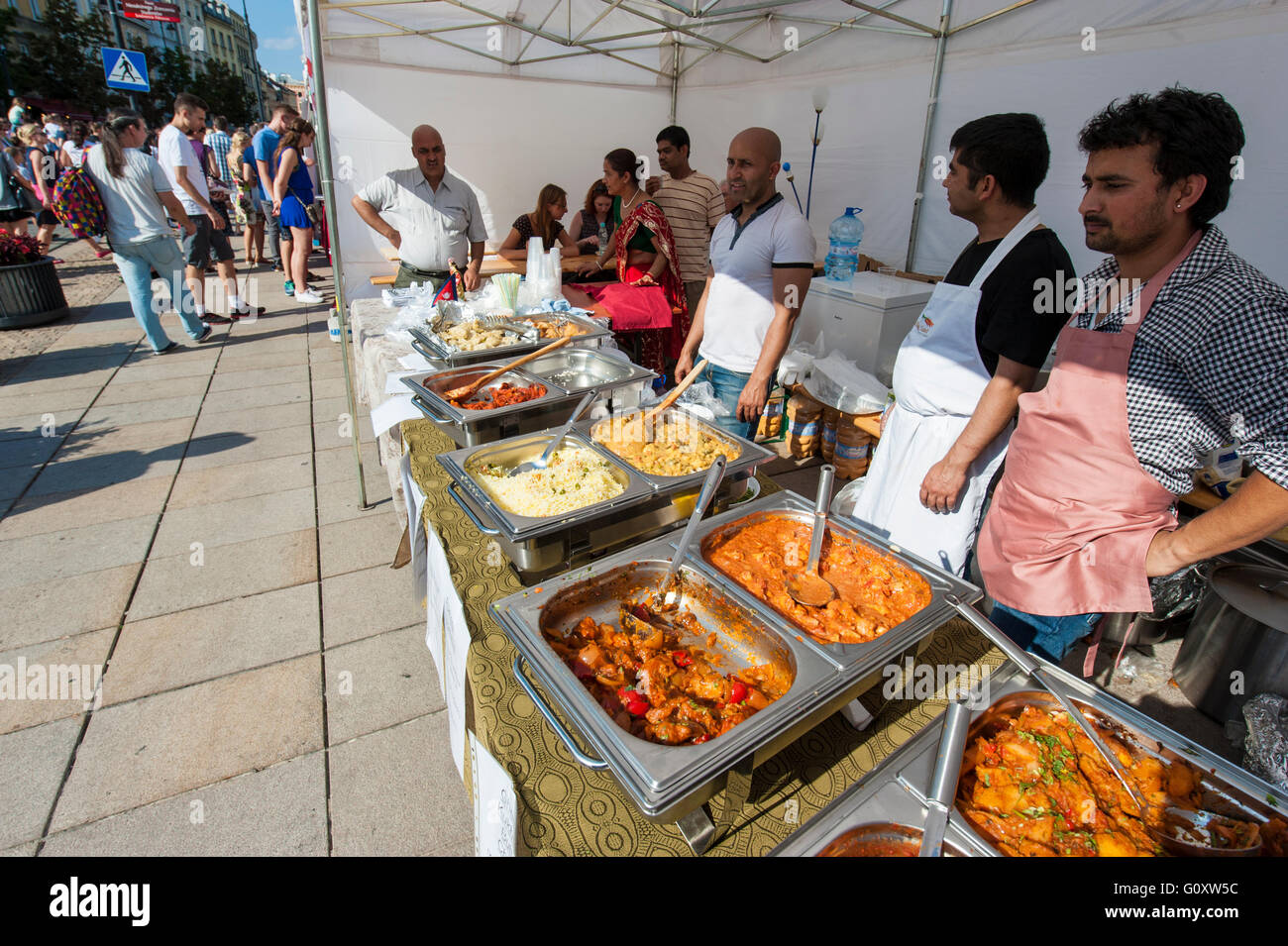 Open-air event in Krakowskie Przedmieście of Warsaw, the capital city ...