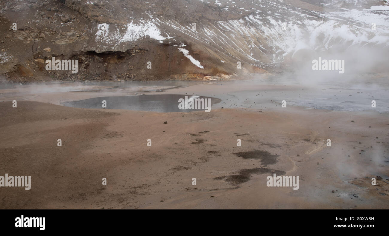 Gunnuhver Geothermal field at Reykjanes Peninsula in the island of ...