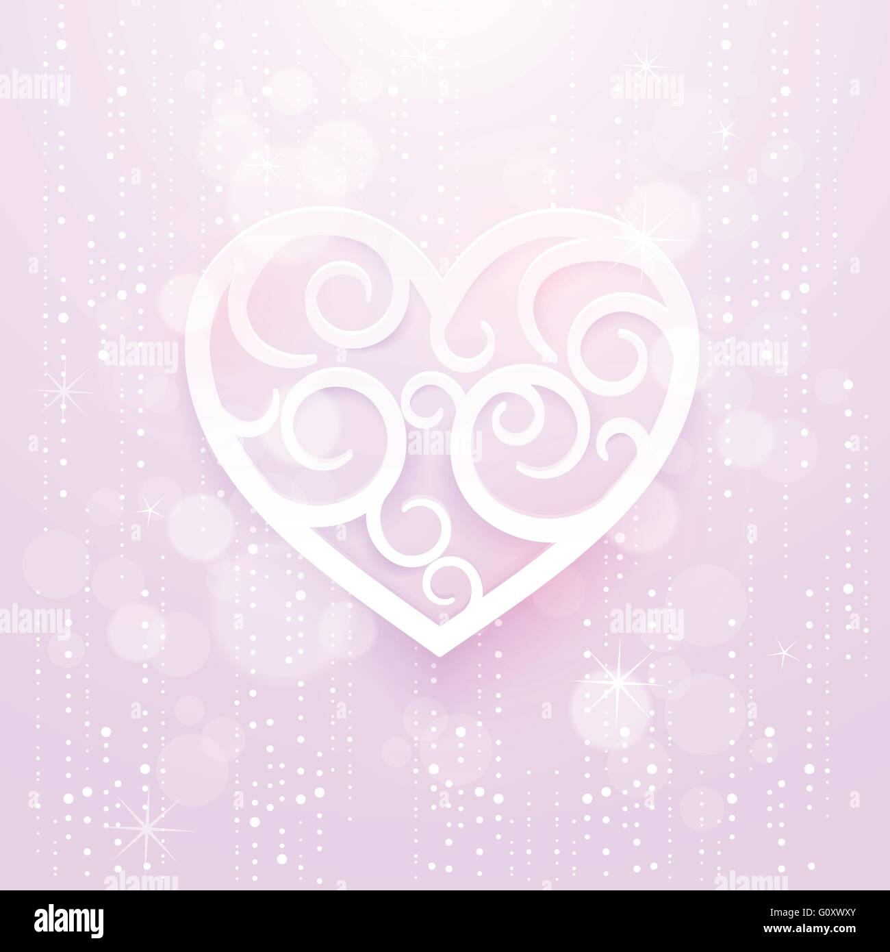 Glitter Pink Heart Wallpaper