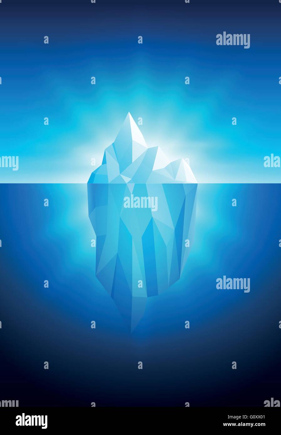 Vector illustration of iceberg. All elements are layered separately in vector file Stock Vector ...