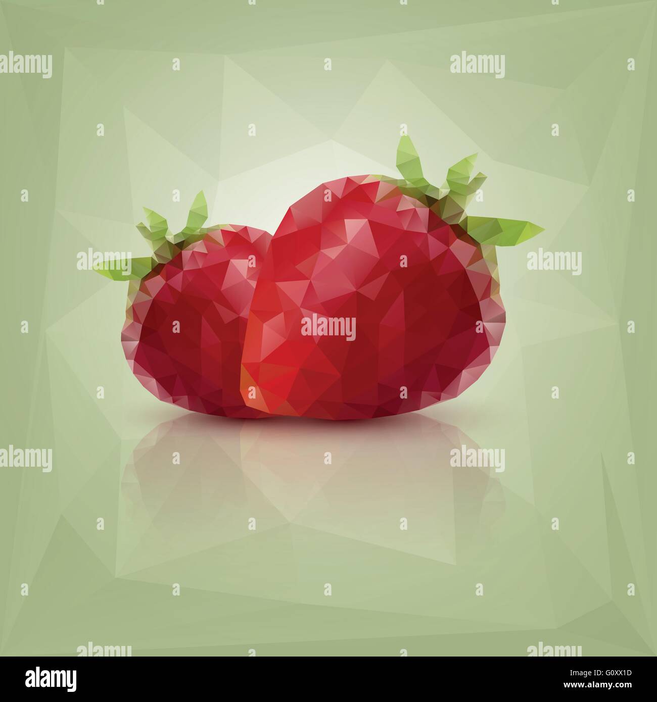 Triangle polygonal strawberry illustration Stock Vector Image & Art - Alamy