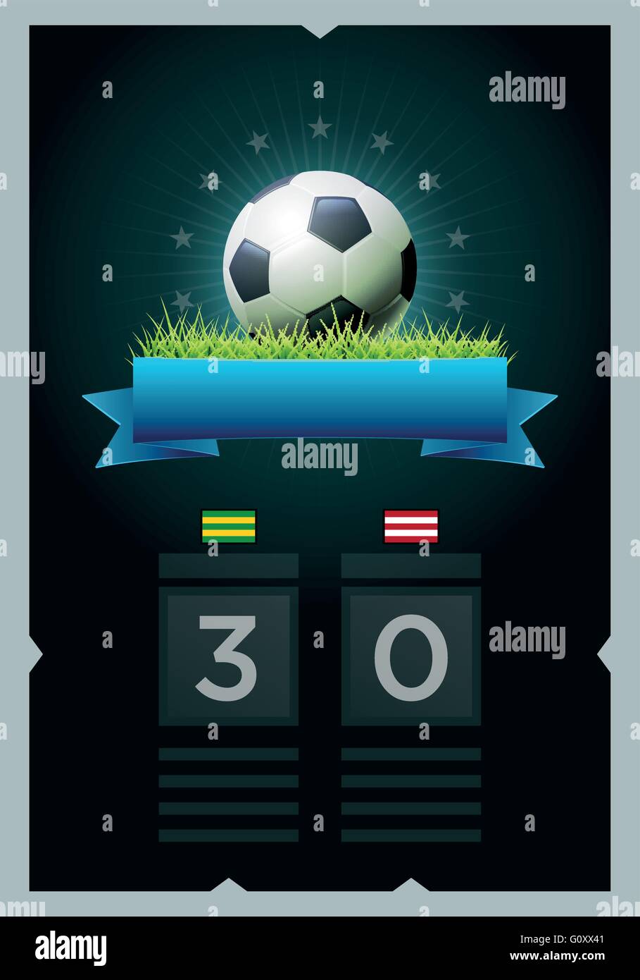 Vector soccer scoreboard design. Elements are layered separately in ...