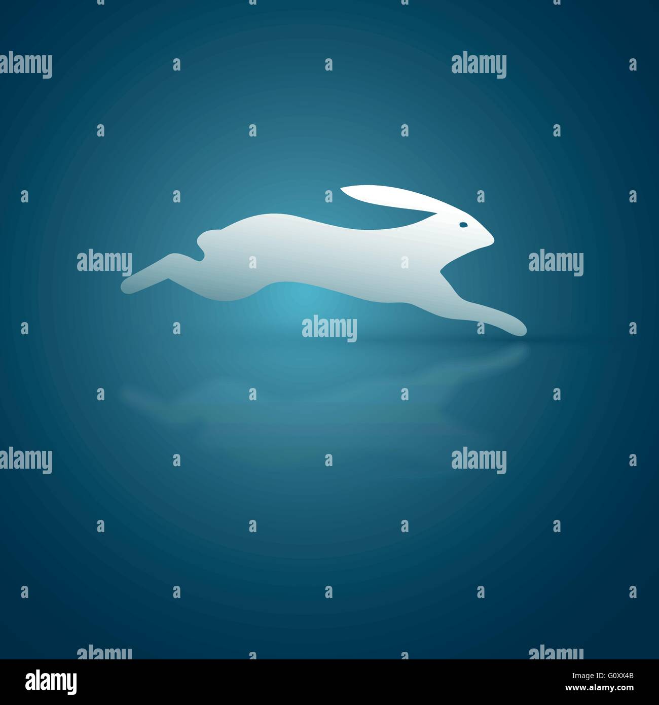 Rabbit running illustration hi-res stock photography and images - Alamy