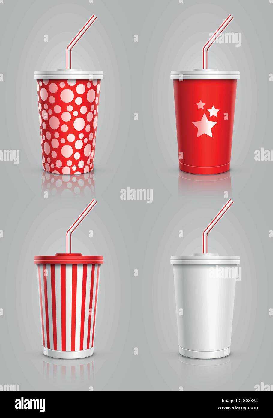 Water in paper cups Stock Vector Images - Alamy