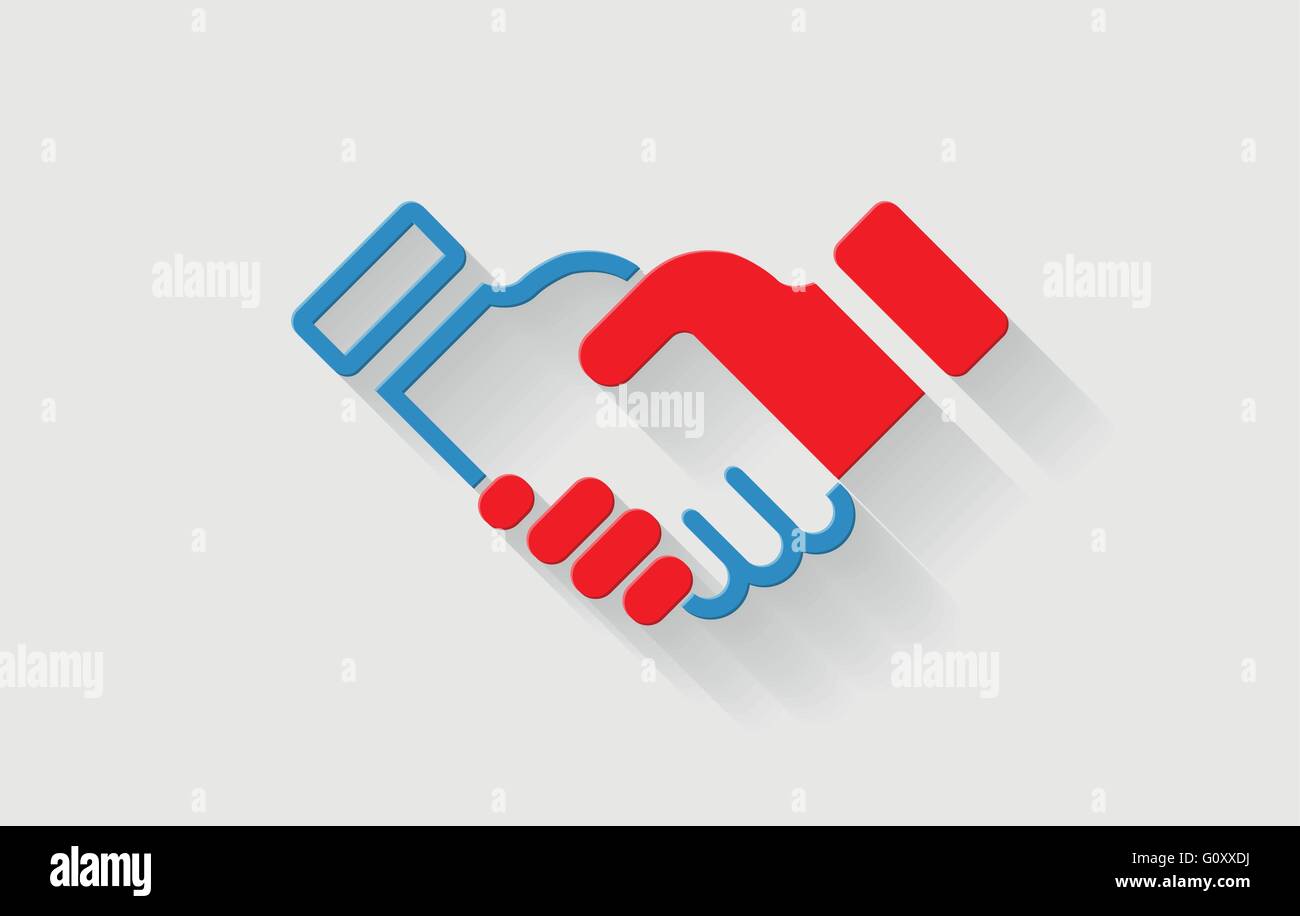 Handshake vector vectors hi-res stock photography and images - Alamy