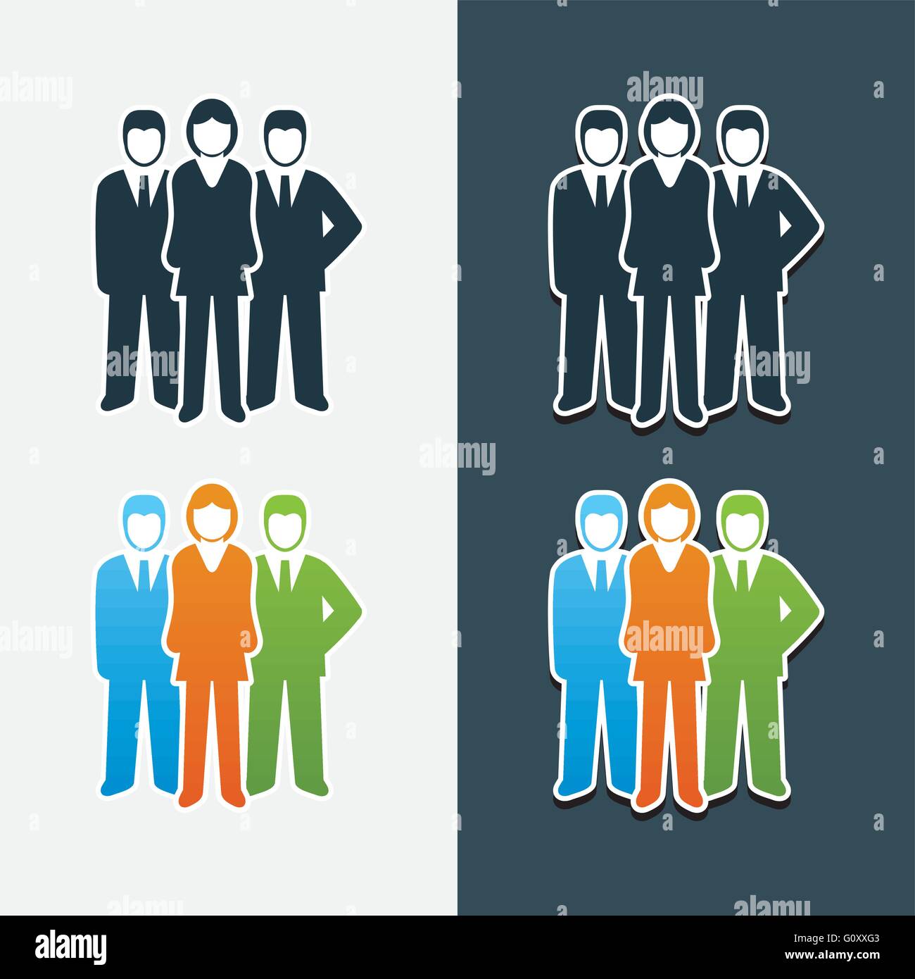 Team work people silhouette icon Stock Vector Images - Alamy
