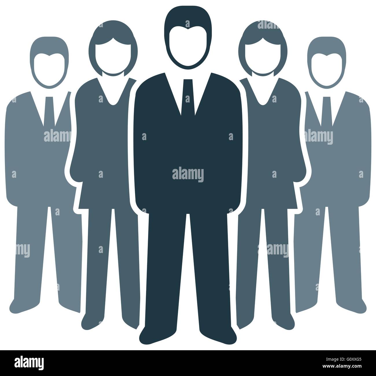 Vector isolated business people icon. Team work concept Stock Vector ...