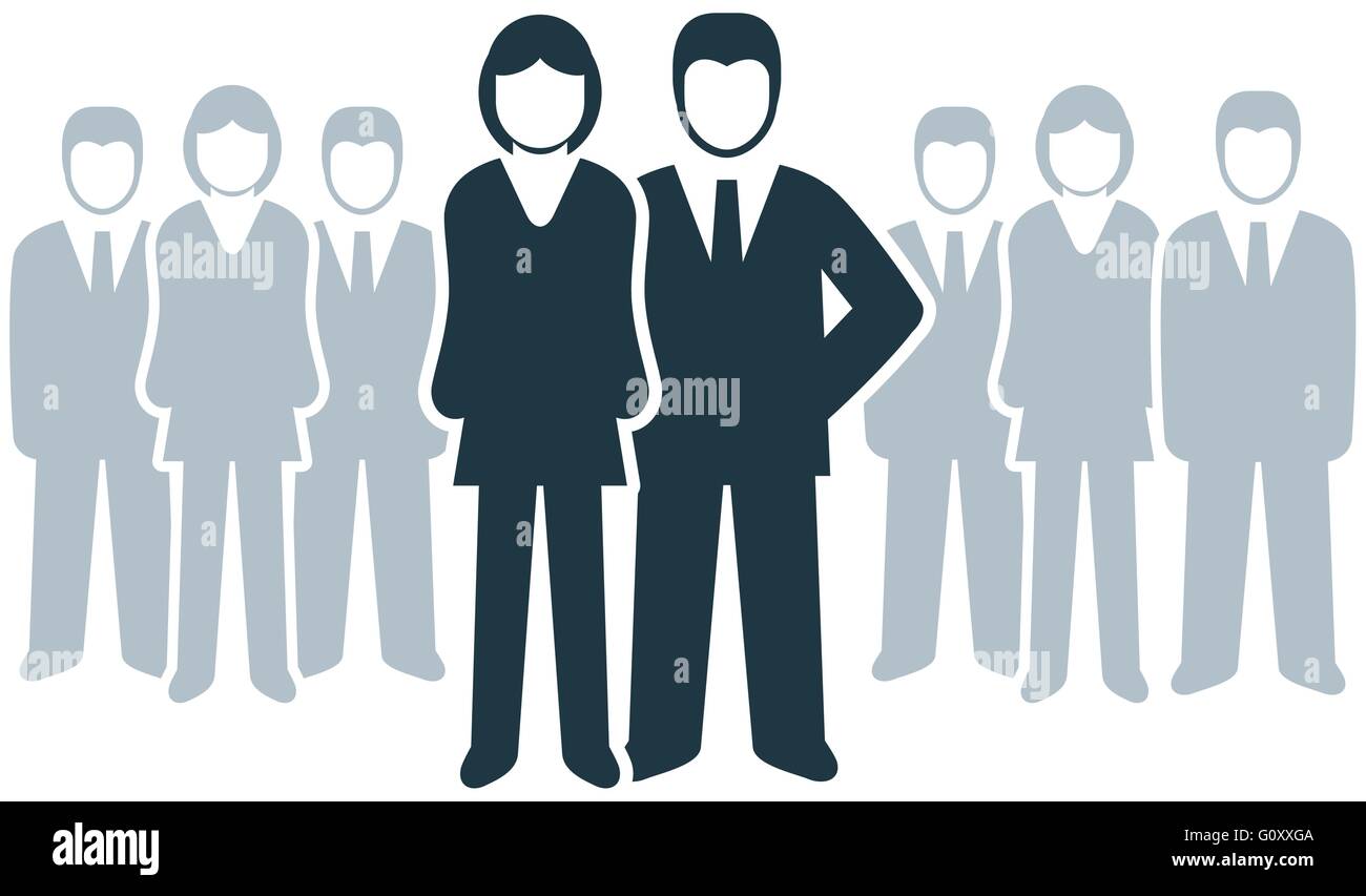 Vector isolated leadership and teamwork concept illustration Stock ...