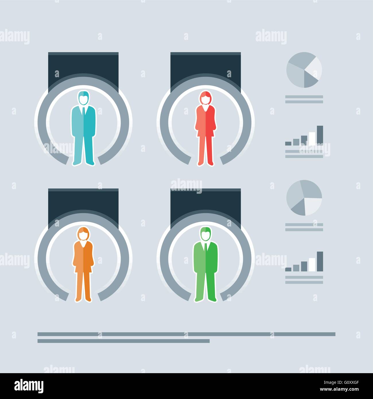Vector isolated business people infographic template. EPS10 file Stock ...
