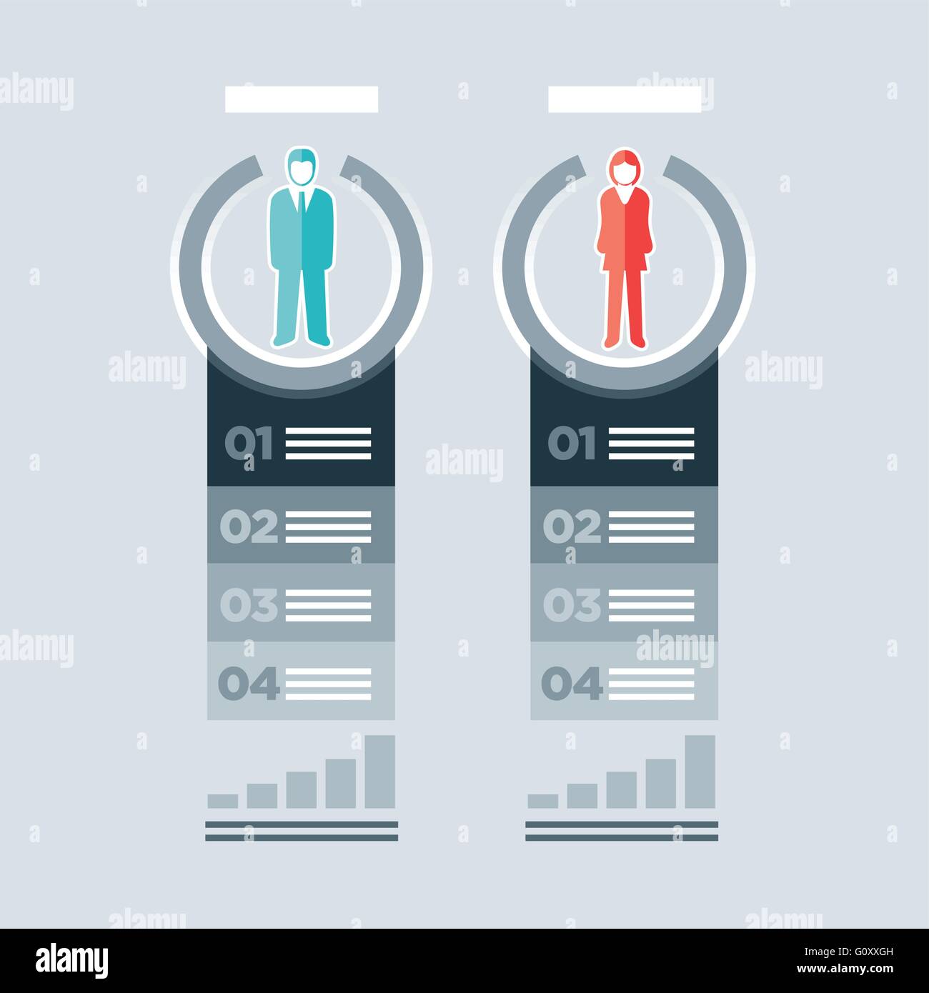 Vector isolated business people infographic template. EPS10 file Stock ...
