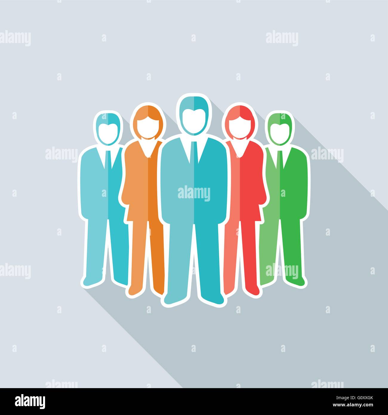 Vector isolated business people team. EPS10 file Stock Vector Image ...