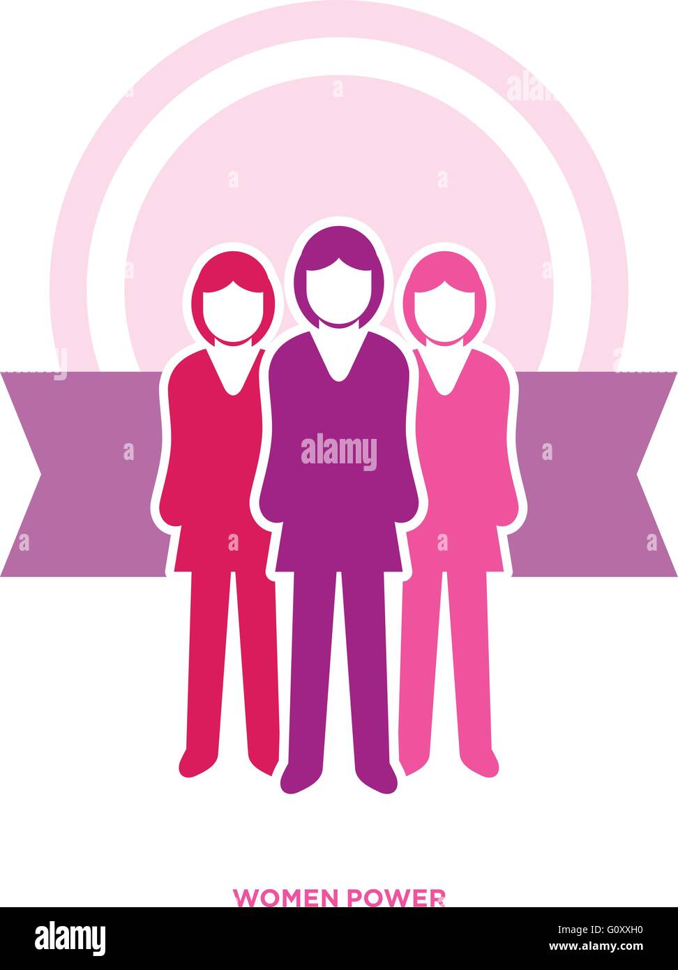 Vector business women power concept illustration Stock Vector Image ...
