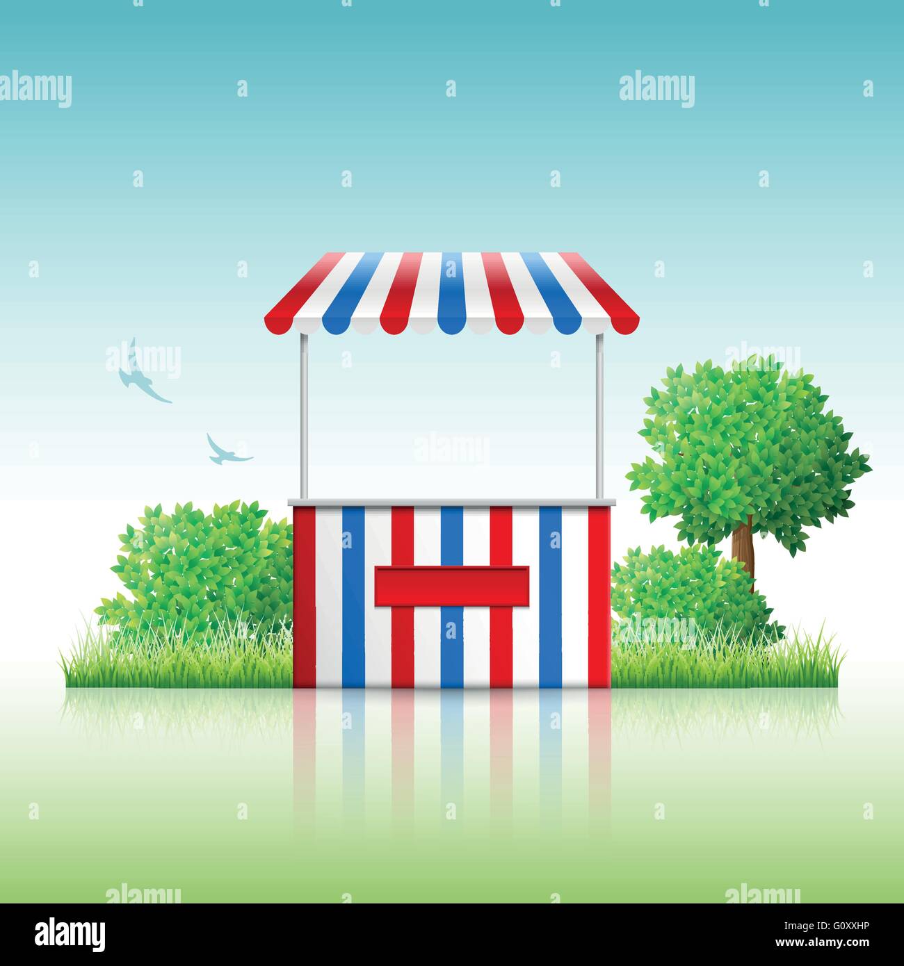 Vector illustration of a stall in nature Stock Vector Image & Art - Alamy