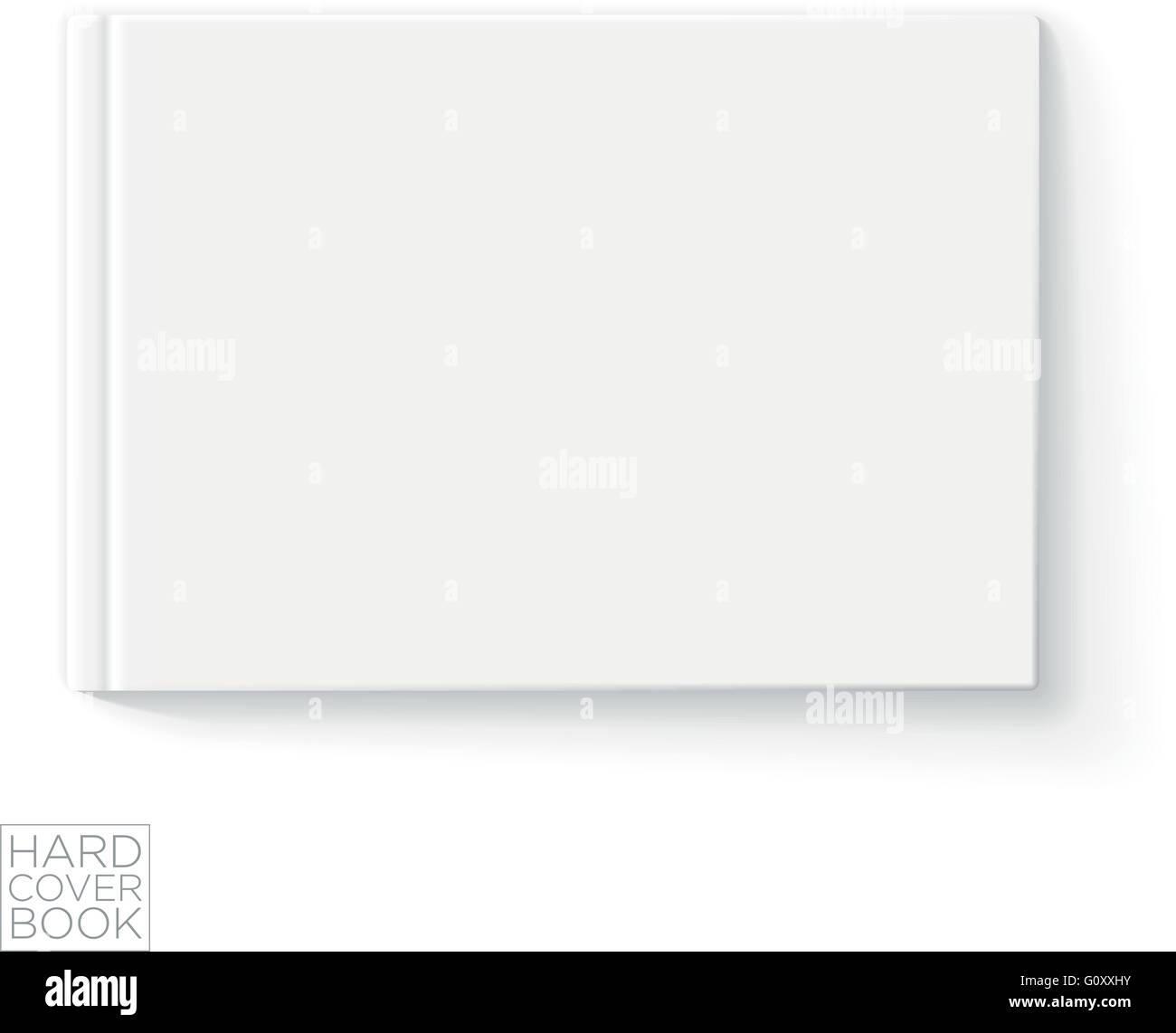Hard cover horizontal book design template. Vector detailed ...