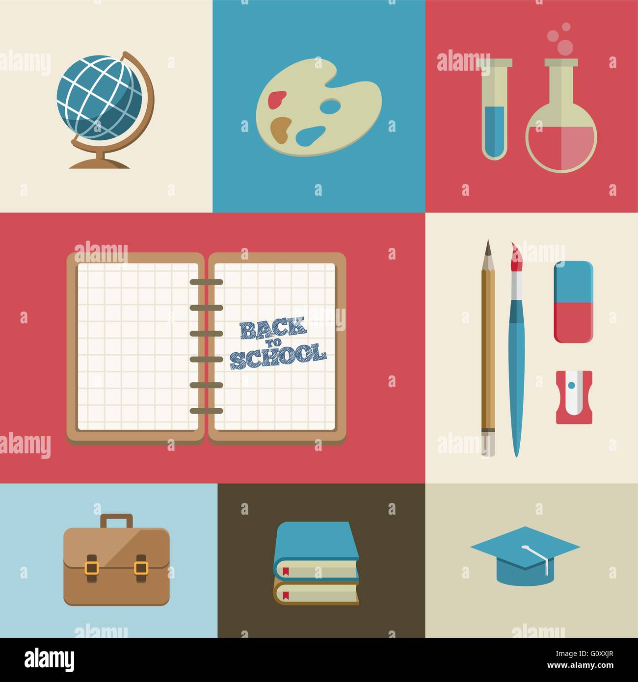 Science book school supplies hi-res stock photography and images - Alamy