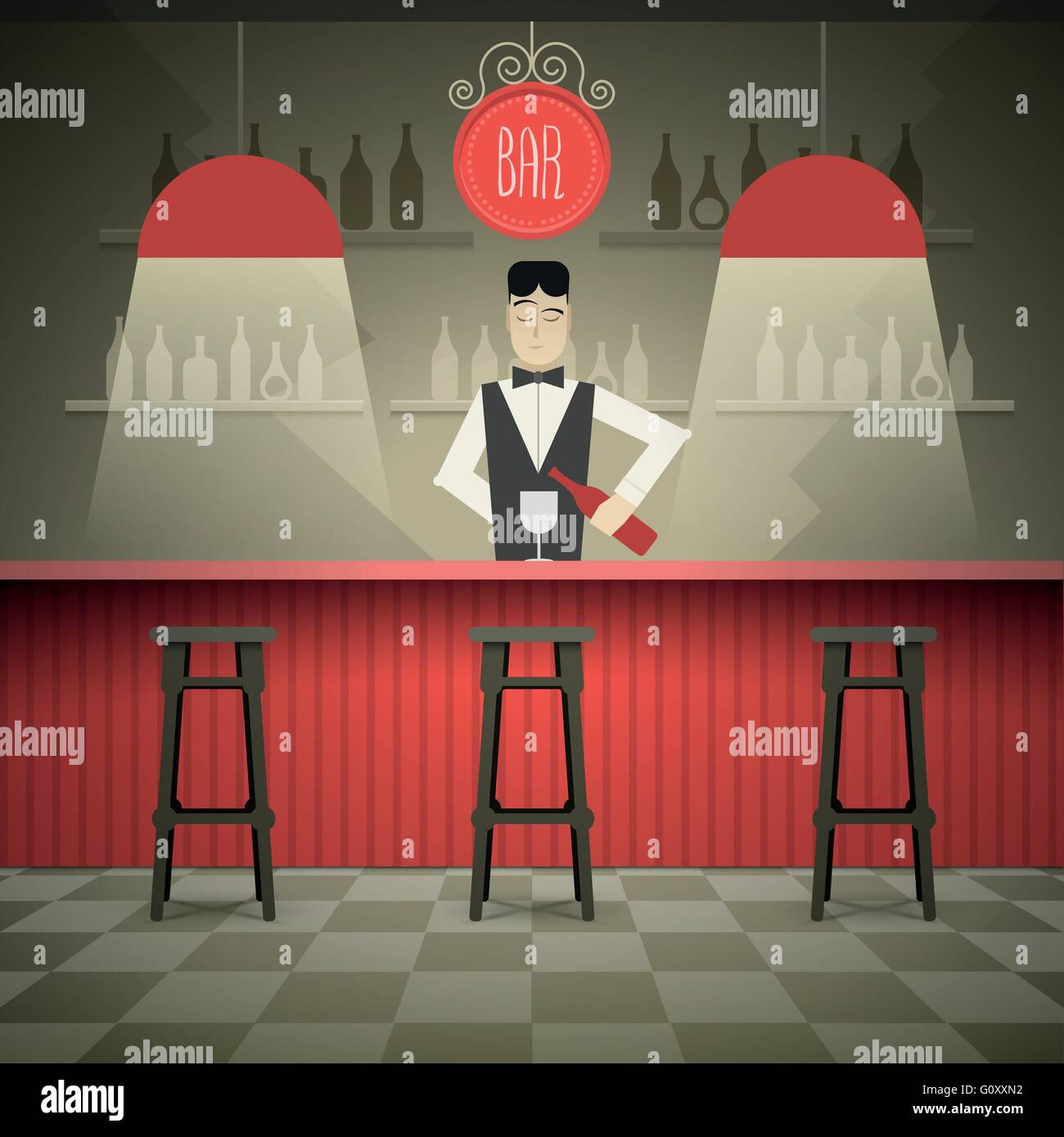 Bartender Stock Vector Images - Alamy