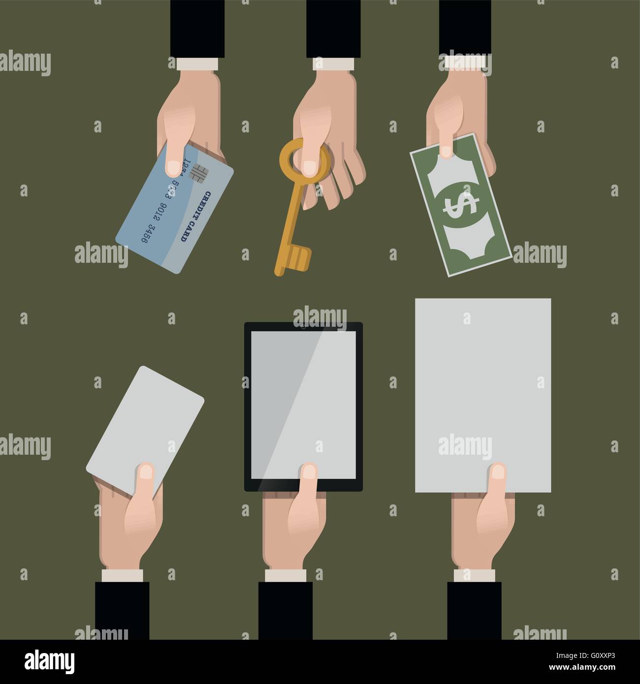 Giving hands vector hi-res stock photography and images - Alamy