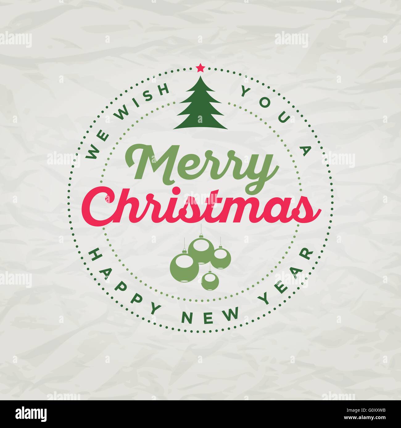 Vector Christmas typographic greeting card design Stock Vector Image ...